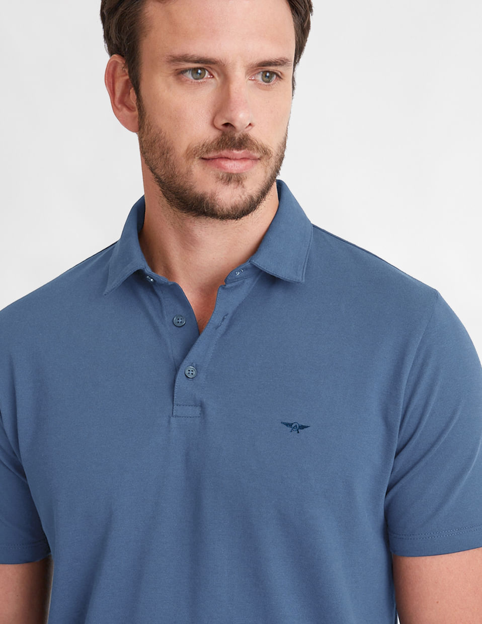 Polo Pima Azul - Aviator
